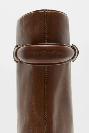 Acne Studios Calfskin Leather Tall Boots - Deep Brown