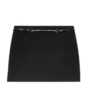 Gucci Horsebit Detail Front Slit Mini Skirt