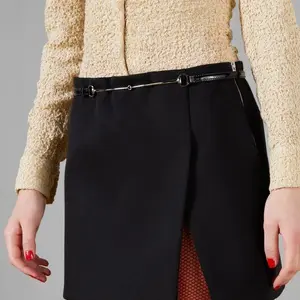 Gucci Horsebit Detail Front Slit Mini Skirt