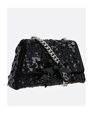 SELF-PORTRAIT Embellished Bow Shoulder Bag