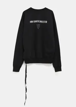 ANN DEMEULEMEESTER Feather-printed Crewneck Sweatshirt