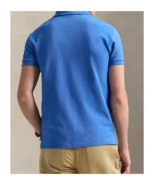 Polo Ralph Lauren Logo Embroidered Short-sleeved Polo Shirt - Blue