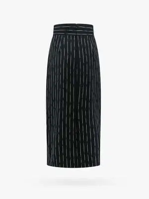 Alexander McQueen Striped High-waist Midi Skirt