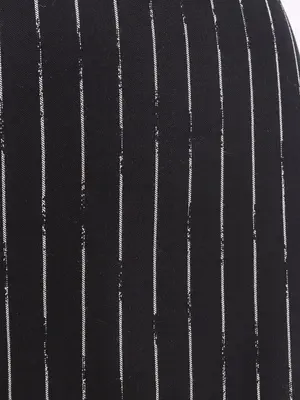 Alexander McQueen Striped High-waist Midi Skirt