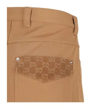 Gucci Gg Monogram Cargo Shorts - Camel