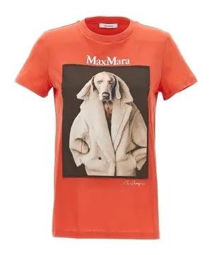 Max Mara Valido Graphic-print Cotton T-shirt - Red