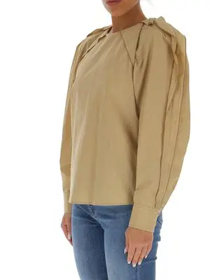 Chloé Blouse With Lotus Leaf Detail - Nude