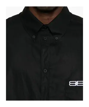 Balenciaga Bb Logo Embroidered Oversized Shirt