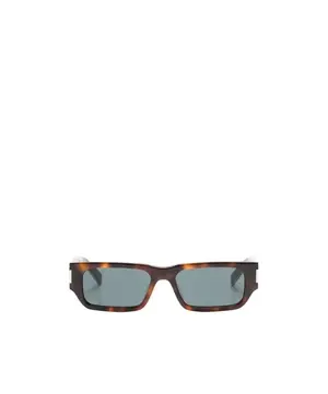 Saint Laurent Tortoiseshell Rectangle Sunglasses - Blue