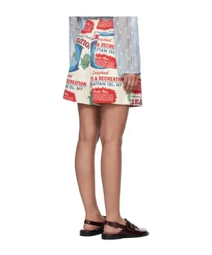 BODE Printed Elastic Waist Shorts
