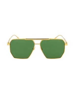 Bottega Veneta Pilot Frame Sunglasses - Green