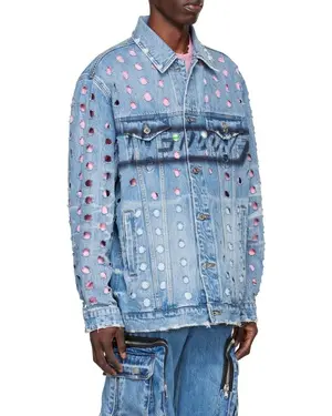 We11Done Logo Denim Jacket