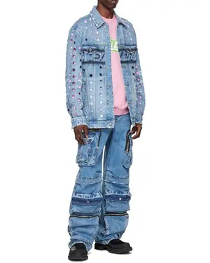 We11Done Logo Denim Jacket