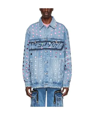 We11Done Logo Denim Jacket
