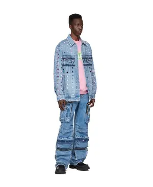 We11Done Logo Denim Jacket