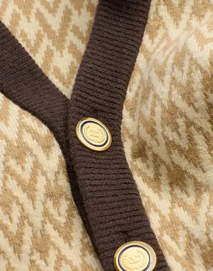 Valentino Garavani Jacquard Pattern V-neck Cardigan - No