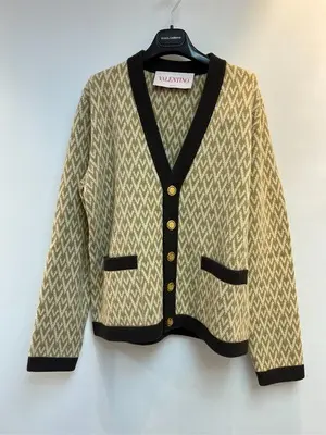Valentino Garavani Jacquard Pattern V-neck Cardigan - No