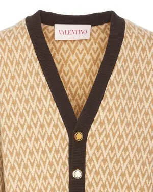 Valentino Garavani Jacquard Pattern V-neck Cardigan - No