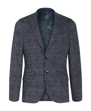 Etro Checked Long Sleeved Blazer