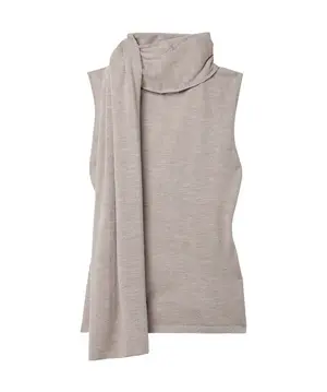 Magda Butrym Sleeveless Knitted Top With Scarf Detail