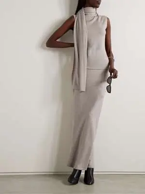 Magda Butrym Sleeveless Knitted Top With Scarf Detail