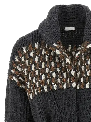 Brunello Cucinelli Ribbed Knit Belted Cardigan