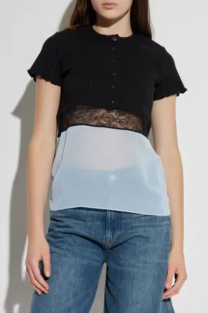 Coperni Lace-panelled Blouse