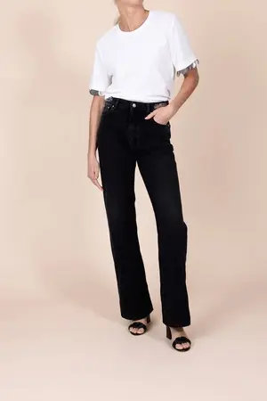 Rabanne Embellished Crepe T-shirt