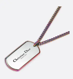 Dior Cd Couture Plate Pendant Necklace