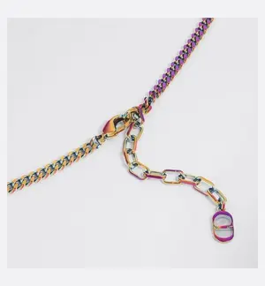 Dior Cd Couture Plate Pendant Necklace