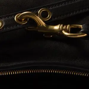 Miu Miu Nappa Leather Bag With Vintage Gold Hardware - Black