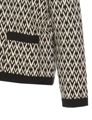 Valentino Garavani Geometric Knit Cardigan