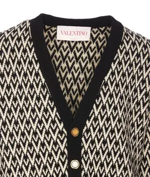 Valentino Garavani Geometric Knit Cardigan