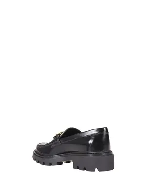 TOD'S Logo Plaque Chunky Loafers - Black