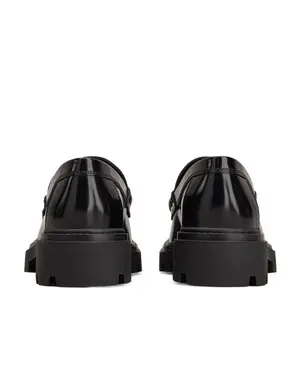 TOD'S Logo Plaque Chunky Loafers - Black