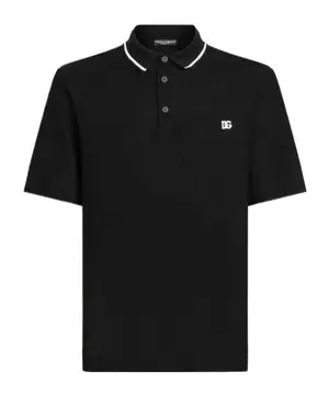 Dolce & Gabbana Dolce Gabbana Logo Embroidered Polo Shirt
