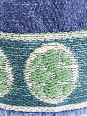 Valentino Garavani Jacquard-hem Denim Shorts