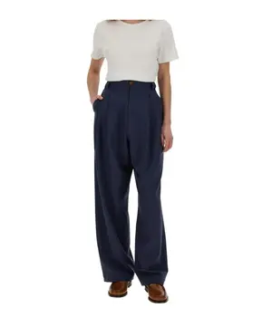 ALYSI Pleated Wide-leg Trousers
