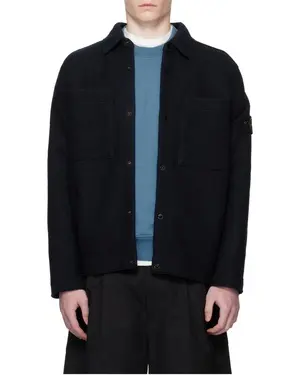 Stone Island Logo Patch Buttoned Cardigan