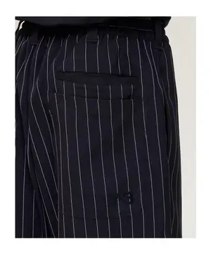 Y3 Pinstripe Sport Uniform Shorts - Black