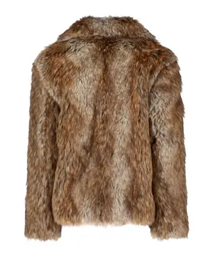 MAISON MARGIELA Faux Fur Long Sleeve Jacket - Light Brown