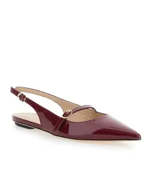 STUART WEITZMAN Adjustable Strap Pointed Toe Slingback Sandals