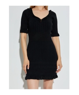 Versace Safety Pin Embellished V-neck Mini Dress