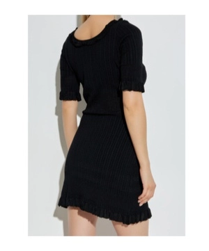 Versace Safety Pin Embellished V-neck Mini Dress