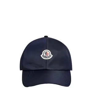 Moncler Logo Patch Baseball Cap - Black