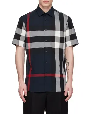 Burberry Checked Short Sleeved Shirt