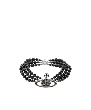 VIVIENNE WESTWOOD Orb-charm Embellished Three-row Necklace