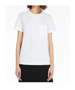 Max Mara Papaia Logo Embroidered Crewneck T-shirt - Optical White