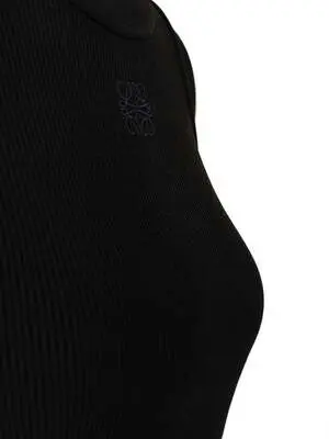 Loewe Anagram Embroidered Ribbed Top