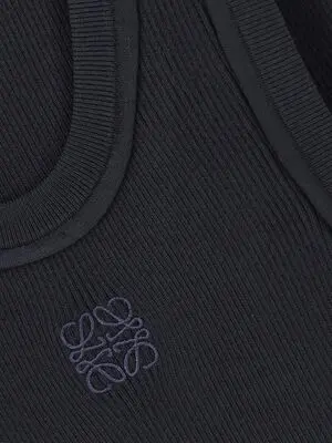 Loewe Anagram Embroidered Ribbed Top